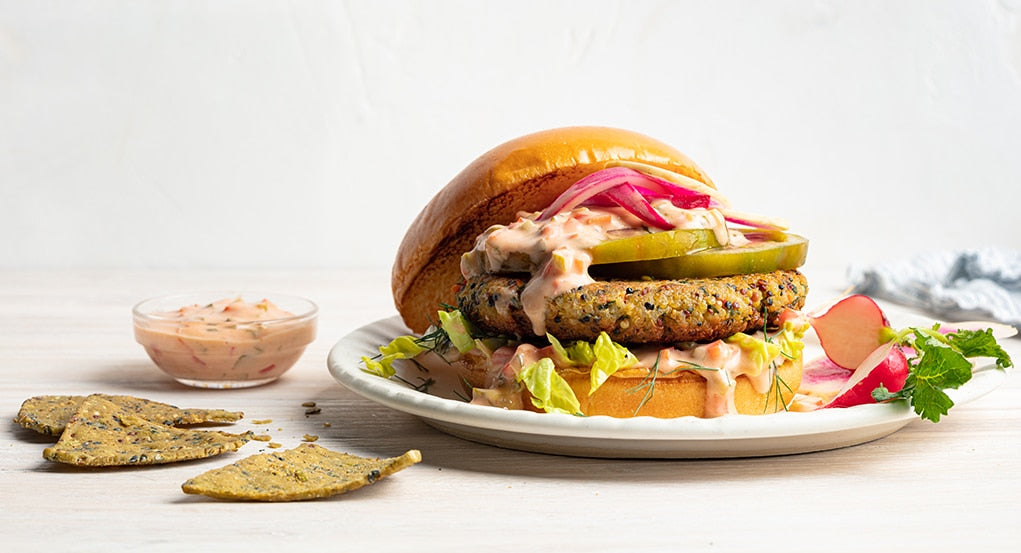 Veggie Burgers with Zingy Special Sauce Recipe